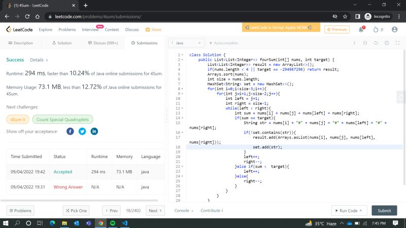 Rahul Prajapati on LinkedIn: #day7 #30daysofcodechallenge #leetcode # ... Rahul Prajapati on LinkedIn: #day7 #30daysofcodechallenge #leetcode # ...