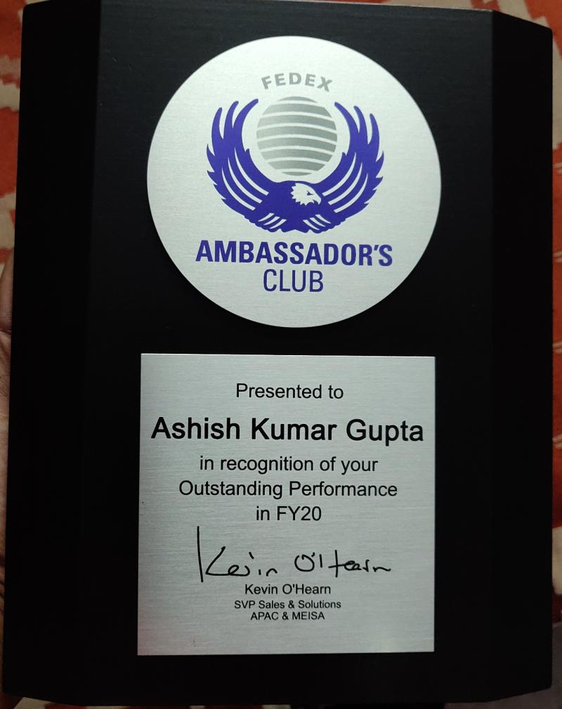 Ashish Kumar Gupta on LinkedIn: Thank you FedEx 😊👍 | 38 comments Ashish Kumar Gupta on LinkedIn: Thank you FedEx 😊👍 | 38 comments