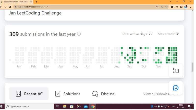 DEEPAK DUVESH on LinkedIn: 31 day streak completed 80 question solved ... DEEPAK DUVESH on LinkedIn: 31 day streak completed 80 question solved ...