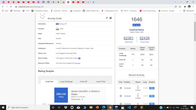 Anurag Gulati on LinkedIn: #connections #codechef #dsa #codechef # ... Anurag Gulati on LinkedIn: #connections #codechef #dsa #codechef # ...
