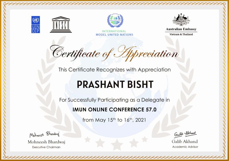 Prashant bisht on LinkedIn: #imun2021 Prashant bisht on LinkedIn: #imun2021