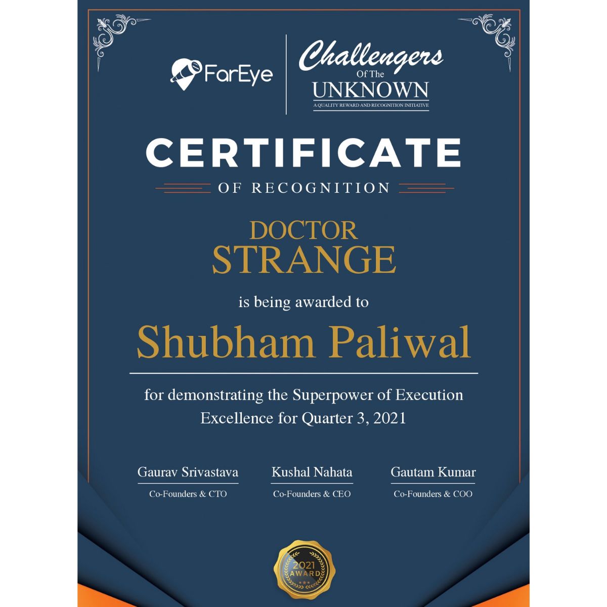 SHUBHAM PALIWAL on LinkedIn: #acheivement #fareye #awardsforexcellence ... SHUBHAM PALIWAL on LinkedIn: #acheivement #fareye #awardsforexcellence ...