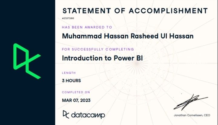 M. Hassan Usmani on LinkedIn: #datacamp M. Hassan Usmani on LinkedIn: #datacamp