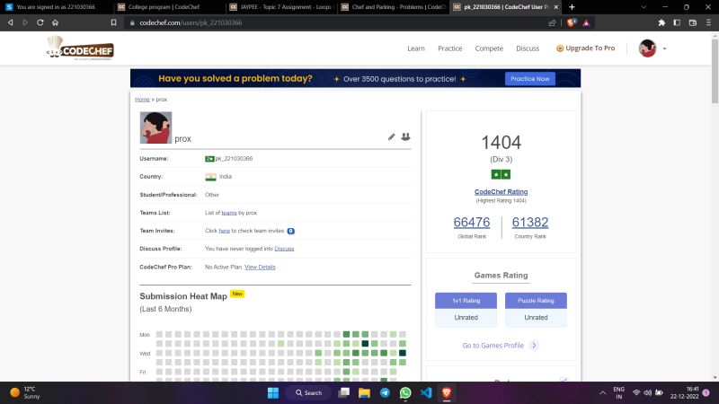 Prateek Kumar on LinkedIn: #codechef Prateek Kumar on LinkedIn: #codechef