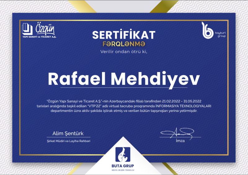 Rafael Mehdiyev on LinkedIn: #vtp22 #ozguninsaat Rafael Mehdiyev on LinkedIn: #vtp22 #ozguninsaat