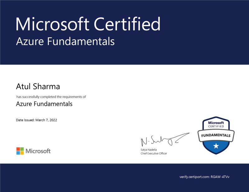 Atul Sharma on LinkedIn: #microsoftazure #azure #training Atul Sharma on LinkedIn: #microsoftazure #azure #training