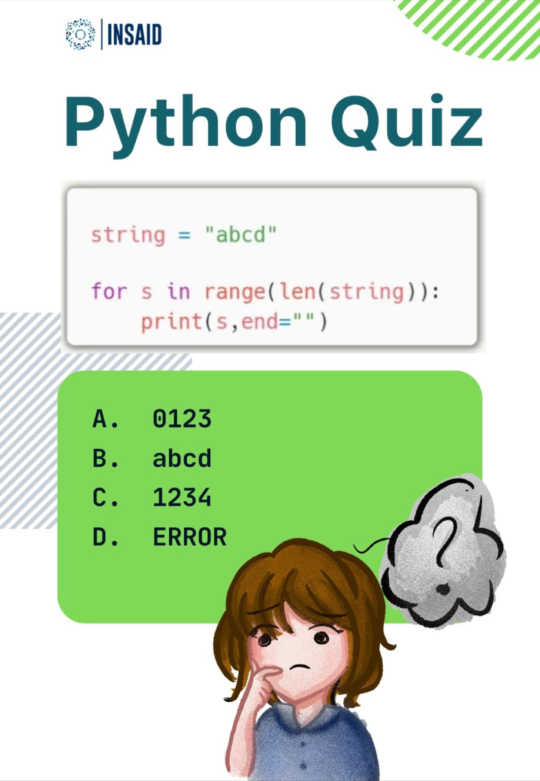 Accredian on LinkedIn: #python #pythonprogramming #quiz | 52 comments Accredian on LinkedIn: #python #pythonprogramming #quiz | 52 comments