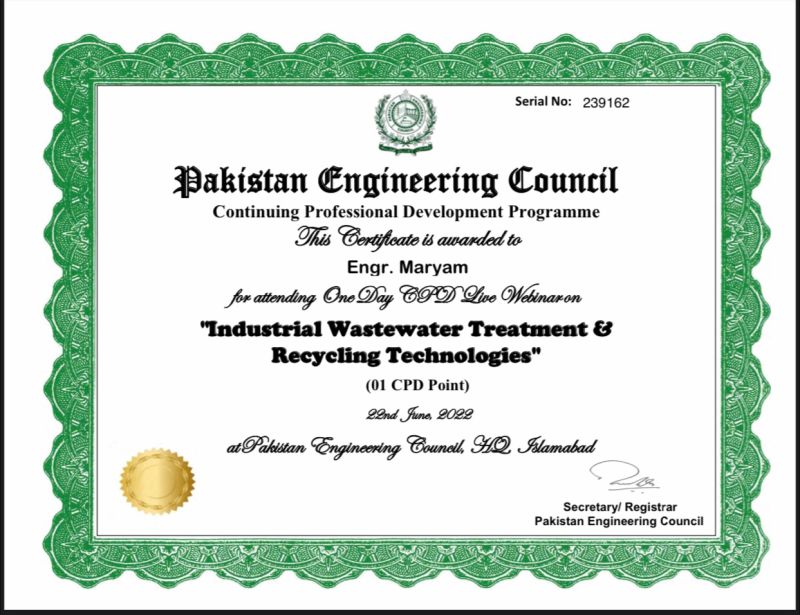 Engr. Maryam Siddique on LinkedIn: CPD Short Course on Engr. Maryam Siddique on LinkedIn: CPD Short Course on