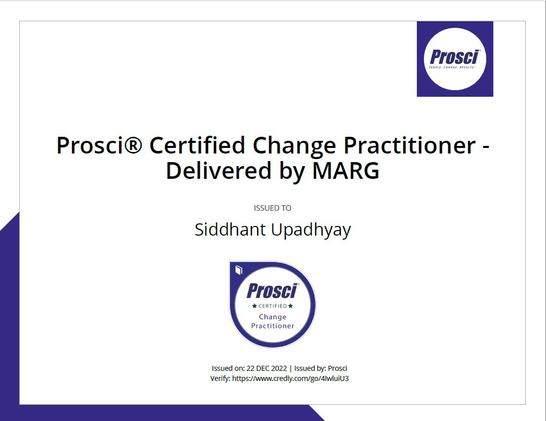 siddhant upadhyay on LinkedIn: #prosci #changemanagement siddhant upadhyay on LinkedIn: #prosci #changemanagement
