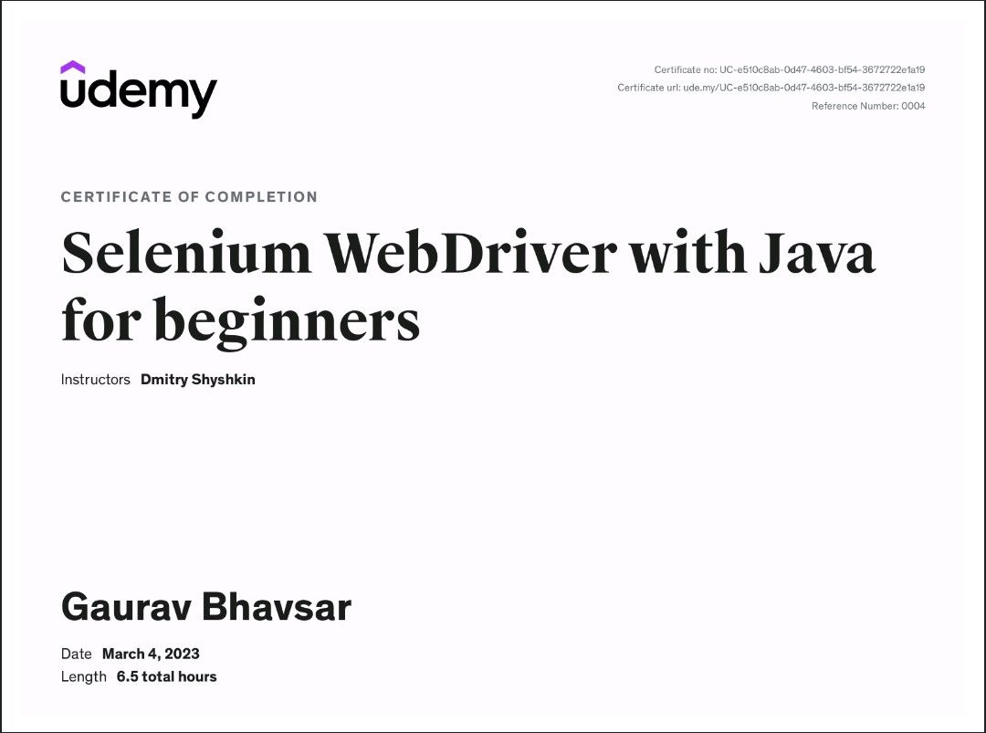 Gaurav Bhavsar on LinkedIn: #selenium #automation #seleniumwebdriver # ... Gaurav Bhavsar on LinkedIn: #selenium #automation #seleniumwebdriver # ...