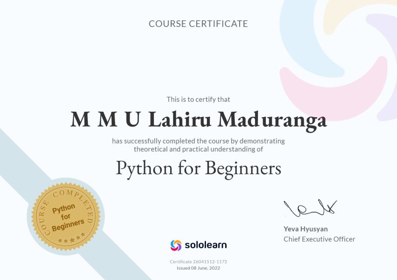 Lahiru Maduranga on LinkedIn: #python #sololearn #programming Lahiru Maduranga on LinkedIn: #python #sololearn #programming