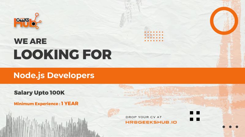 Geeks Hub on LinkedIn: Hello Everyone! We are looking for Node.js ... Geeks Hub on LinkedIn: Hello Everyone! We are looking for Node.js ...