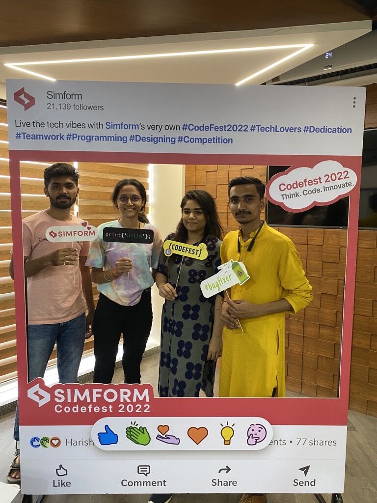 Rutvik Bhimani on LinkedIn: #lifeatsimform #simformcodefest2022 Rutvik Bhimani on LinkedIn: #lifeatsimform #simformcodefest2022