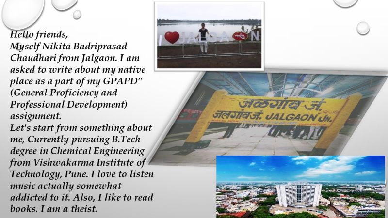 Nikita Chaudhari on LinkedIn: #mh19 #nativeplace #vitp Nikita Chaudhari on LinkedIn: #mh19 #nativeplace #vitp