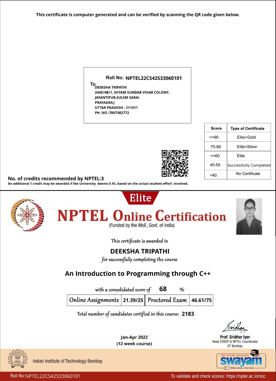 Deeksha Tripathi on LinkedIn: #programming Deeksha Tripathi on LinkedIn: #programming
