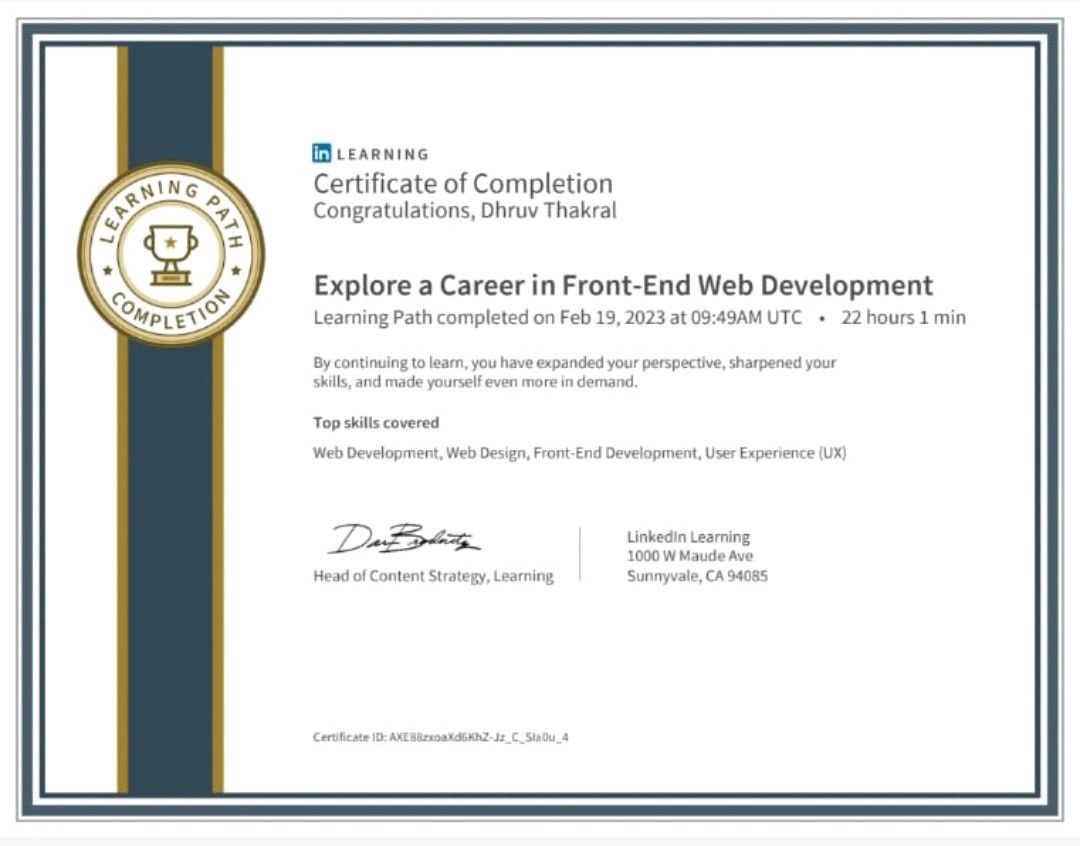 Dhruv Thakral on LinkedIn: #frontenddeveloper #mooc Dhruv Thakral on LinkedIn: #frontenddeveloper #mooc
