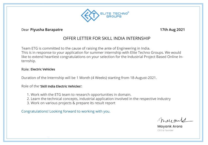 Piyusha Barapatre on LinkedIn: #etg #internship Piyusha Barapatre on LinkedIn: #etg #internship