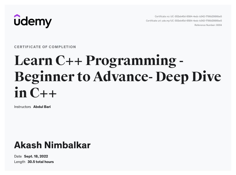 Akash Nimbalkar on LinkedIn: #cpp #programming #oops Akash Nimbalkar on LinkedIn: #cpp #programming #oops
