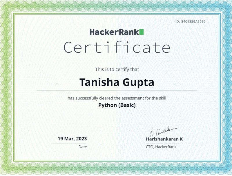 Tanisha Gupta on LinkedIn: Happy to share my new certification by ... Tanisha Gupta on LinkedIn: Happy to share my new certification by ...