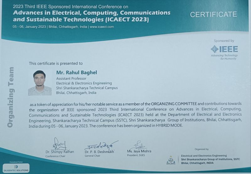 Rahul Baghel on LinkedIn: IEEE conference 2023 Rahul Baghel on LinkedIn: IEEE conference 2023