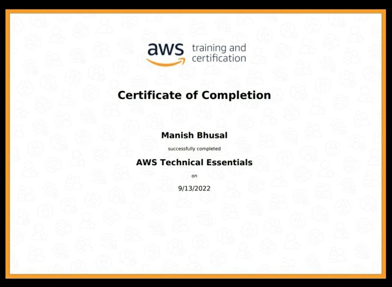 Manish Bhusal on LinkedIn: Completed AWS Technical Essentials Course Manish Bhusal on LinkedIn: Completed AWS Technical Essentials Course