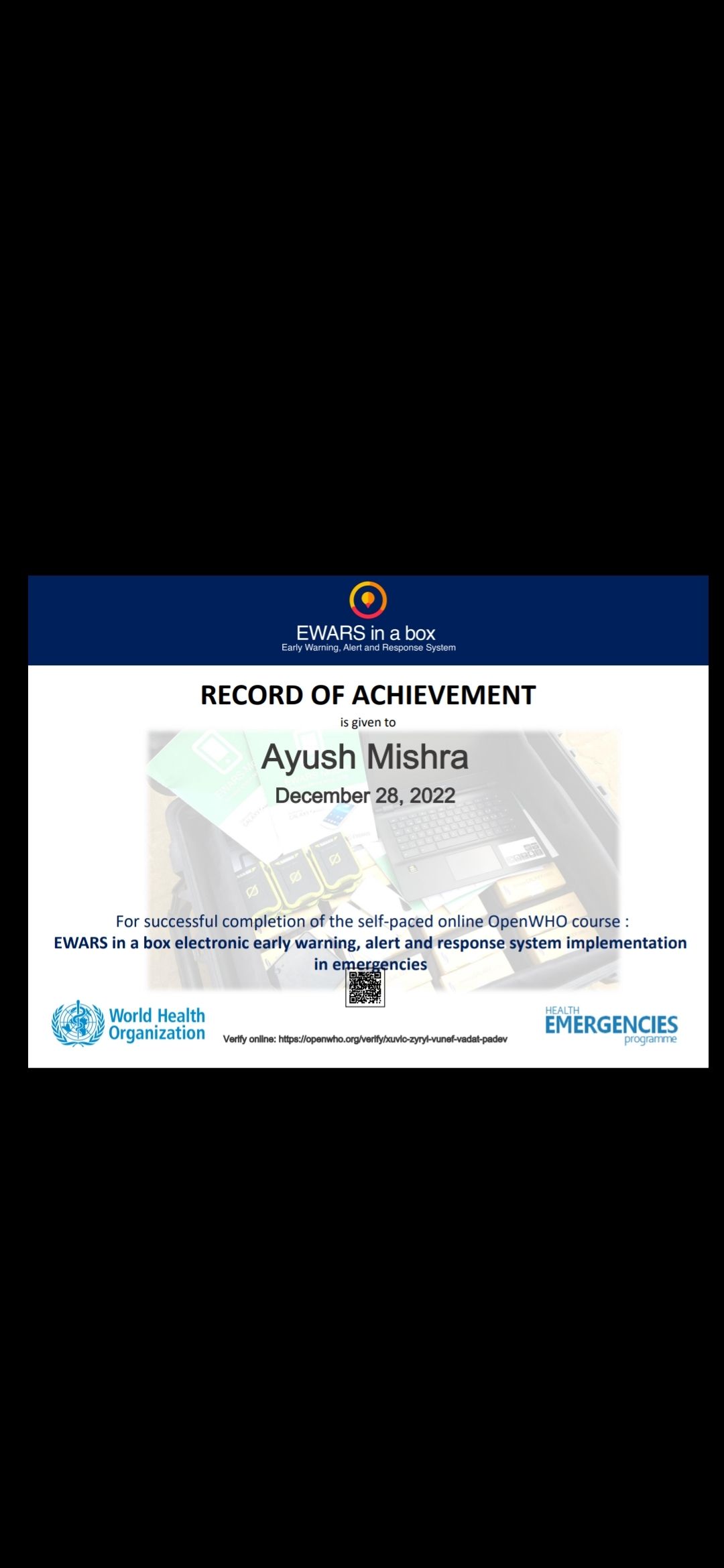 Ayush Mishra on LinkedIn: Got an amazing knowledge about EWARS. Ayush Mishra on LinkedIn: Got an amazing knowledge about EWARS.