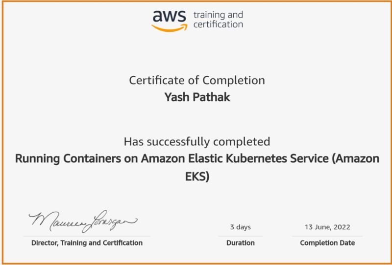 Yash Pathak on LinkedIn: Introductory step towards AWS CloudNative ... Yash Pathak on LinkedIn: Introductory step towards AWS CloudNative ...