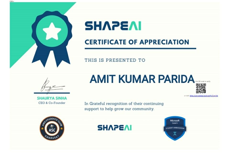 Amit Kumar Parida on LinkedIn: #community #appreciation Amit Kumar Parida on LinkedIn: #community #appreciation