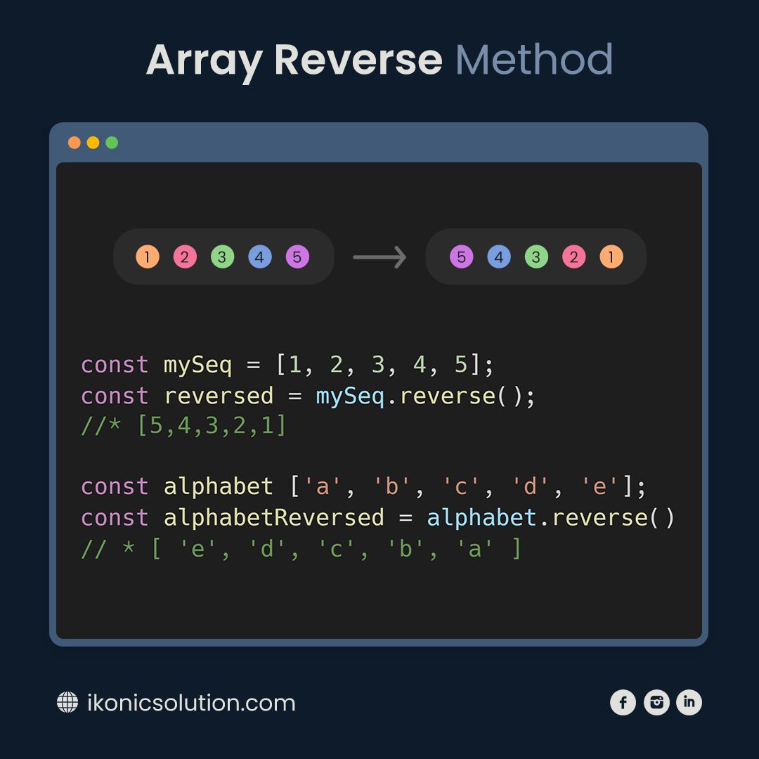 IKONIC on LinkedIn: #ikonic #ikonicsolution #javascript #arraymethods # ... IKONIC on LinkedIn: #ikonic #ikonicsolution #javascript #arraymethods # ...