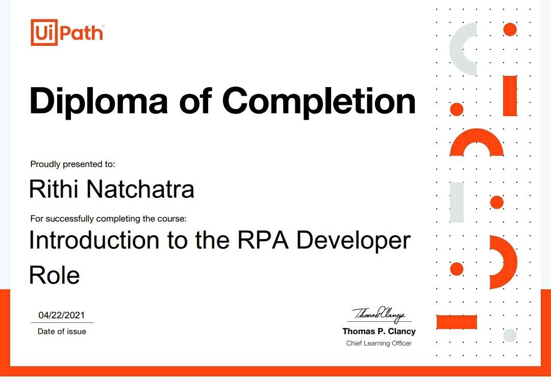 Rithi Natchatra on LinkedIn: #roboticprocessautomation #uipath Rithi Natchatra on LinkedIn: #roboticprocessautomation #uipath