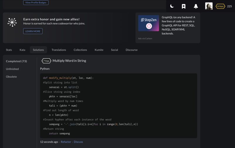 Maryam I. on LinkedIn: #python #codewars #7kyucodewars #codingchallenge Maryam I. on LinkedIn: #python #codewars #7kyucodewars #codingchallenge