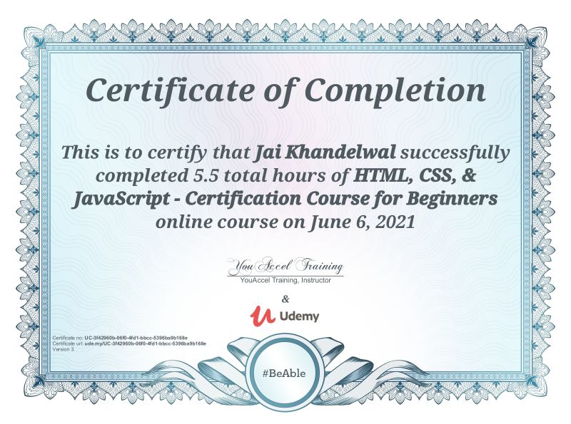 Jai Khandelwal on LinkedIn: #udemy #html #css #javascript #webdevelopment Jai Khandelwal on LinkedIn: #udemy #html #css #javascript #webdevelopment