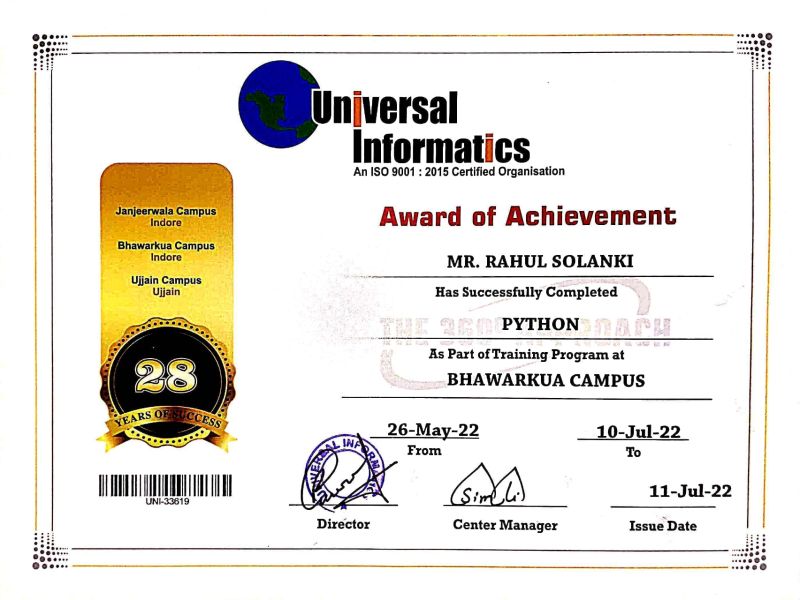 Rahul Solanki on LinkedIn: #thankyou #python #django #mysql Rahul Solanki on LinkedIn: #thankyou #python #django #mysql
