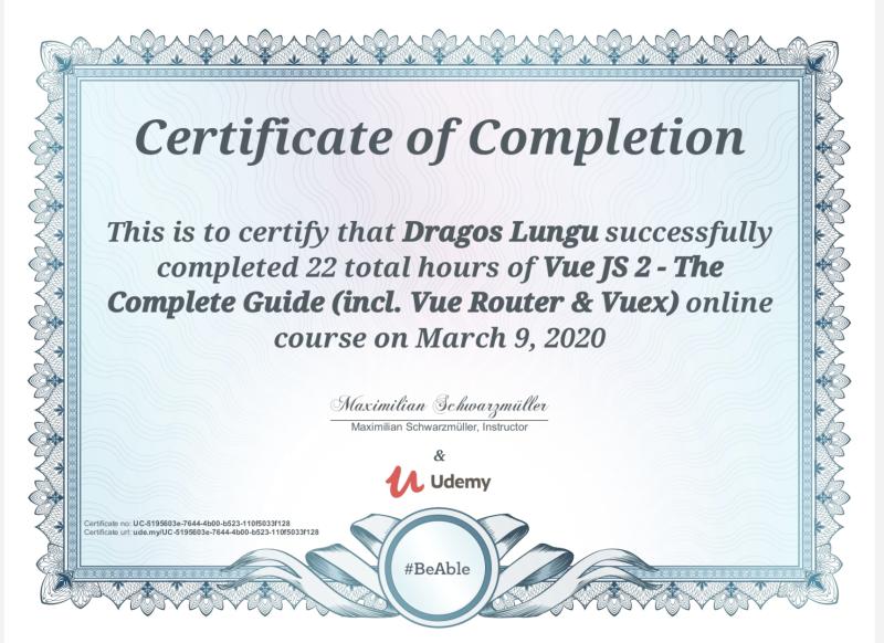 Dragos Lungu on LinkedIn: Just completed the Udemy course Dragos Lungu on LinkedIn: Just completed the Udemy course