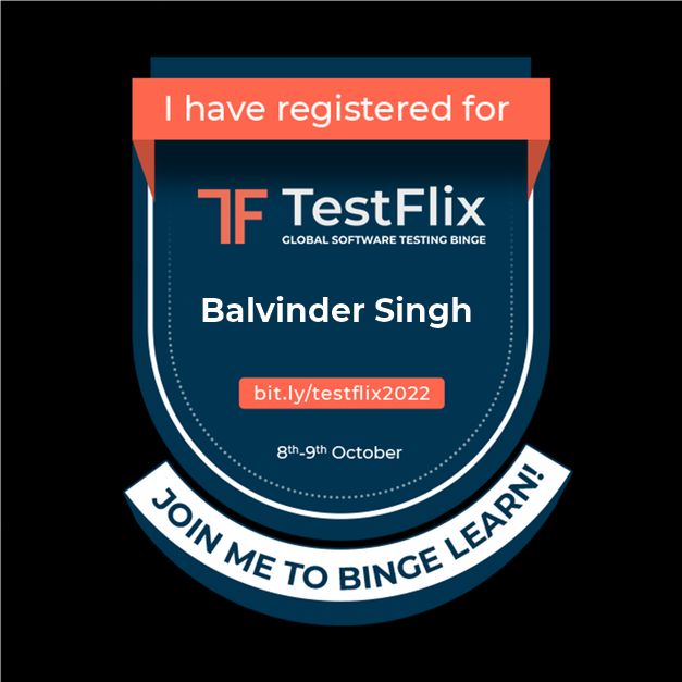 Balvinder Singh on LinkedIn: #testflix Balvinder Singh on LinkedIn: #testflix