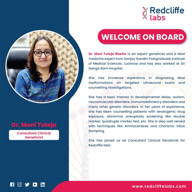 Redcliffe Labs on LinkedIn: #redcliffelabs #genetics #welcomeonboard # ... Redcliffe Labs on LinkedIn: #redcliffelabs #genetics #welcomeonboard # ...