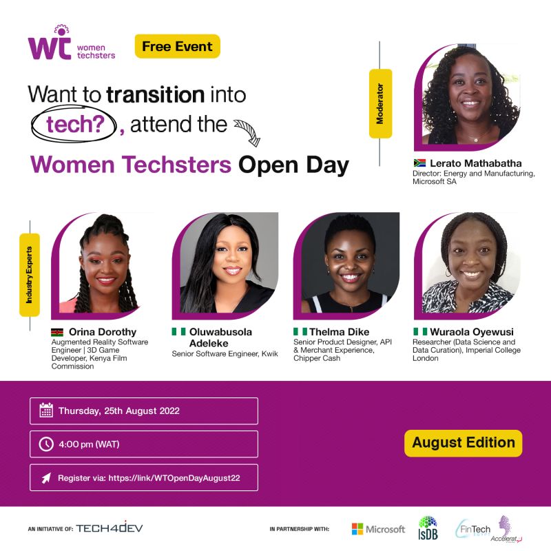 Lerato Mathabatha on LinkedIn: #womentechsters #tech4dev Lerato Mathabatha on LinkedIn: #womentechsters #tech4dev