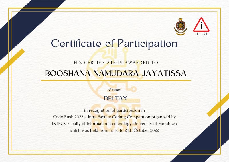 Booshana Namudara on LinkedIn: #coderush #uom #intecs Booshana Namudara on LinkedIn: #coderush #uom #intecs