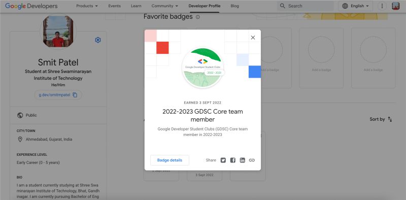 Smit Patel on LinkedIn: Happy to be a part of a GDSC Core Team for 2022 ... Smit Patel on LinkedIn: Happy to be a part of a GDSC Core Team for 2022 ...
