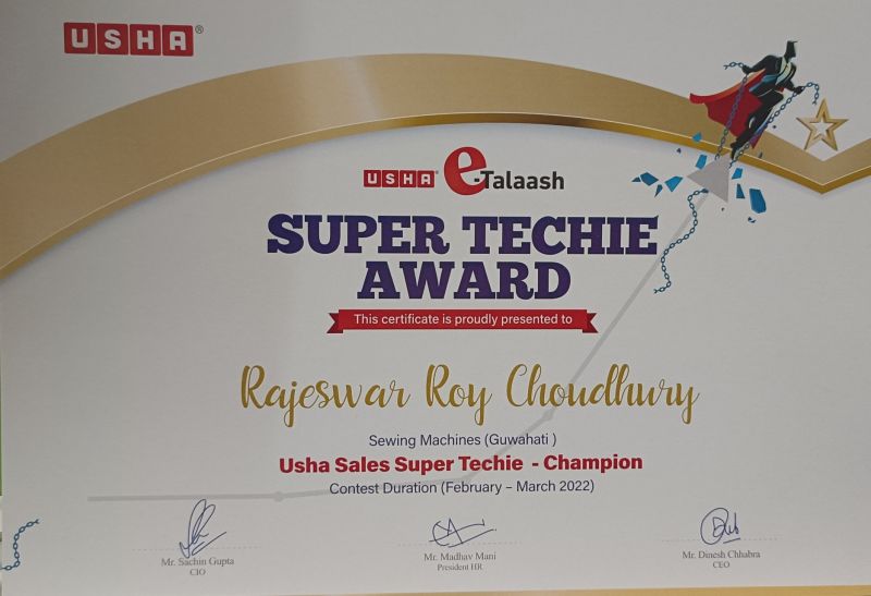 Rajeswar Roy Choudhury on LinkedIn: Received Super Techie Award. Rajeswar Roy Choudhury on LinkedIn: Received Super Techie Award.