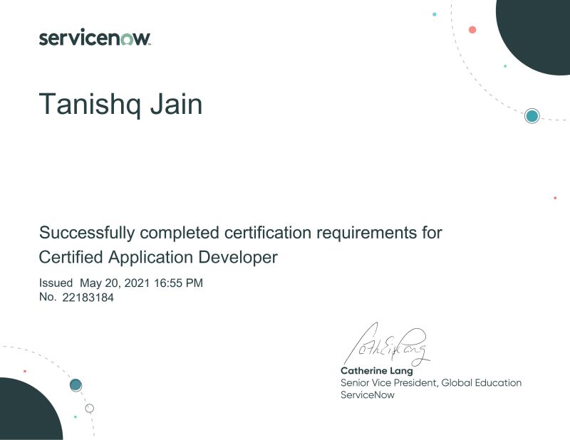 Tanishq Jain on LinkedIn: #cognizant #servicenow Tanishq Jain on LinkedIn: #cognizant #servicenow