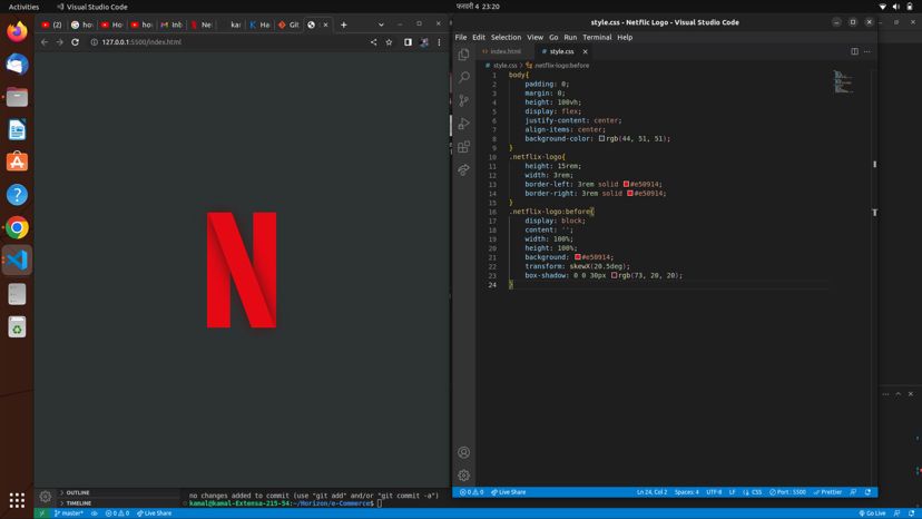 Kamal Mandal en LinkedIn: Netflix logo design Using HTML and CSS! Kamal Mandal en LinkedIn: Netflix logo design Using HTML and CSS!