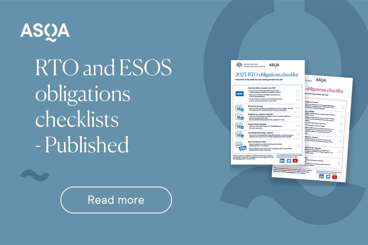 Australian Skills Quality Authority (ASQA) on LinkedIn: For ESOS and ... Australian Skills Quality Authority (ASQA) on LinkedIn: For ESOS and ...