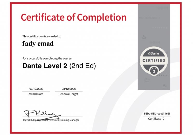 Fady Emad on LinkedIn: #dante #audinate Fady Emad on LinkedIn: #dante #audinate
