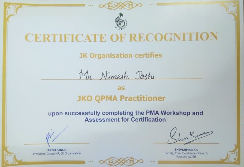 Nimesh Joshi on LinkedIn: I am glad to be a certified JKO HR Excellence ... Nimesh Joshi on LinkedIn: I am glad to be a certified JKO HR Excellence ...