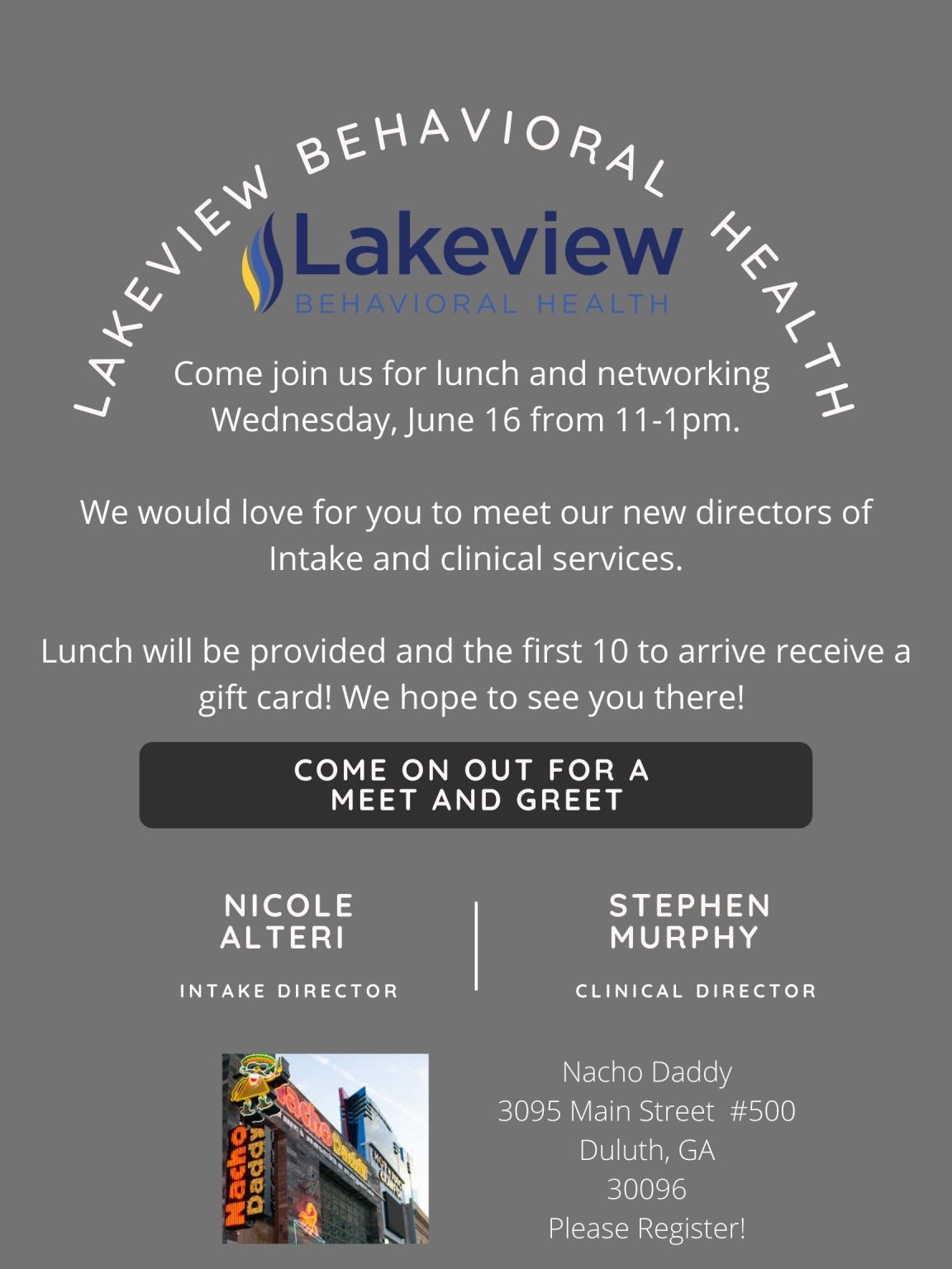 Nicole Altieri-Synan, MS, LPC, NCC on LinkedIn: Come out to Nacho Daddy ... Nicole Altieri-Synan, MS, LPC, NCC on LinkedIn: Come out to Nacho Daddy ...