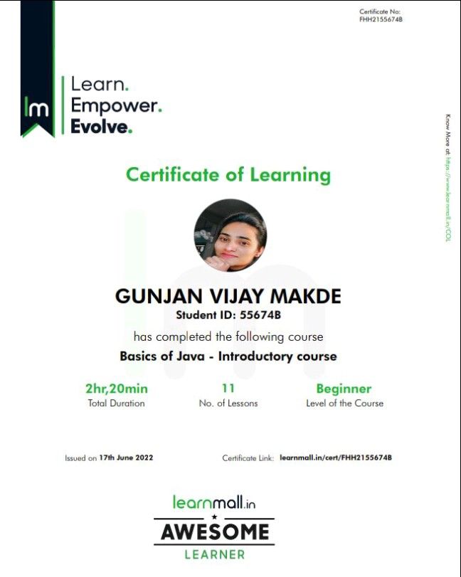 GUNJAN MAKDE on LinkedIn: #java GUNJAN MAKDE on LinkedIn: #java