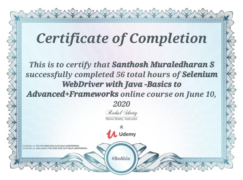 S.Santhosh Muraledharan on LinkedIn: #selenium #seleniumwebdriver # ... S.Santhosh Muraledharan on LinkedIn: #selenium #seleniumwebdriver # ...