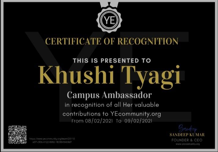 Khushi tyagi on LinkedIn: #internship #thankyou Khushi tyagi on LinkedIn: #internship #thankyou
