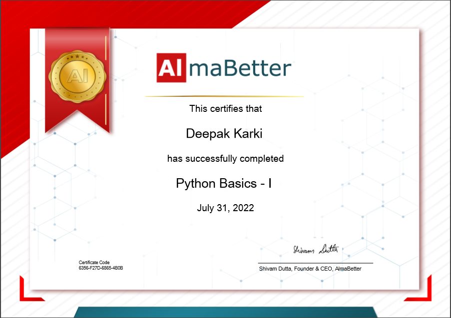 Deepak Karki on LinkedIn: #python #pythonprogramming #datascientist # ... Deepak Karki on LinkedIn: #python #pythonprogramming #datascientist # ...